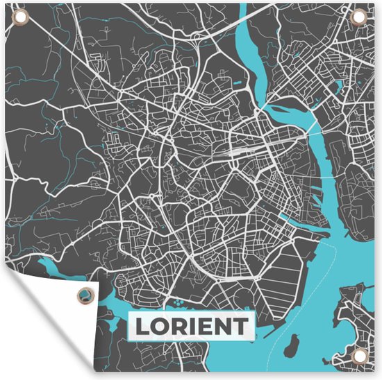 Tuin poster Lorient - Frankrijk - Kaart - Plattegrond - Stadskaart ...