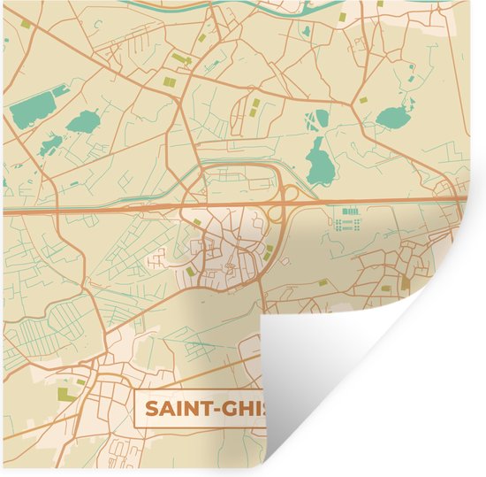 Stickers muraux - Plan de ville - Saint-Ghislain - Carte - Carte ...