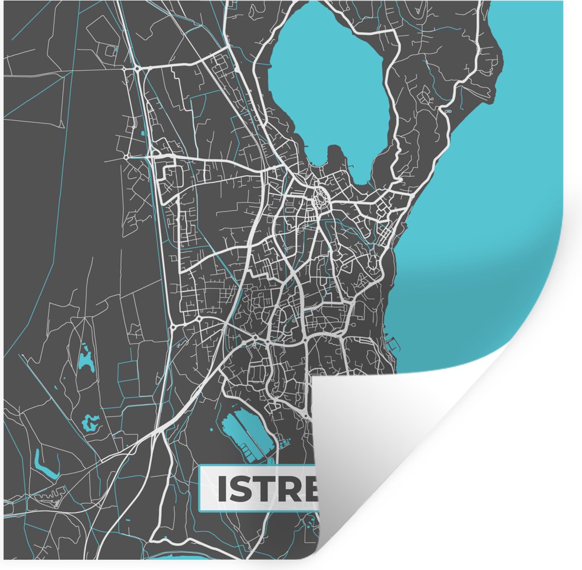 Stickers Stickers muraux - France - Istres - Carte - Carte - Plan de ...