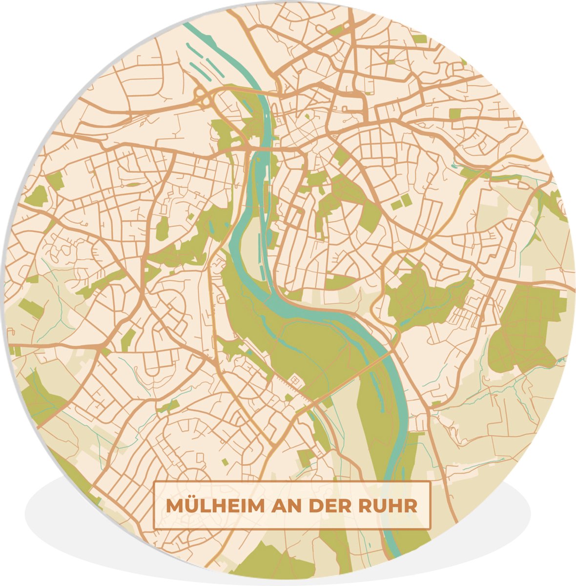 Wall Circle - Wall Circle Indoor - Map - Mulheim an der Ruhr - Vintage ...