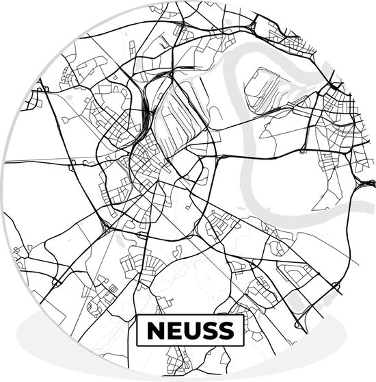 Wall Circle - Wall Circle Indoor - Map - Neuss - Map - City Map - ⌀ 140 ...