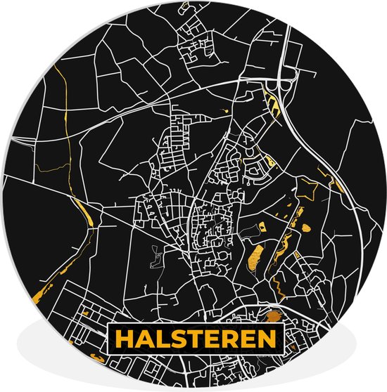 Wall Circle - Wall Circle Indoor - Map - Halsteren - Goud - City Map ...