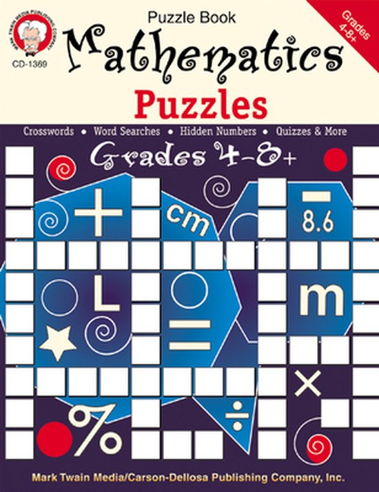 Mathematics Puzzles, Grades 4 - 12 | 9781580371483 | Mark Twain Media ...