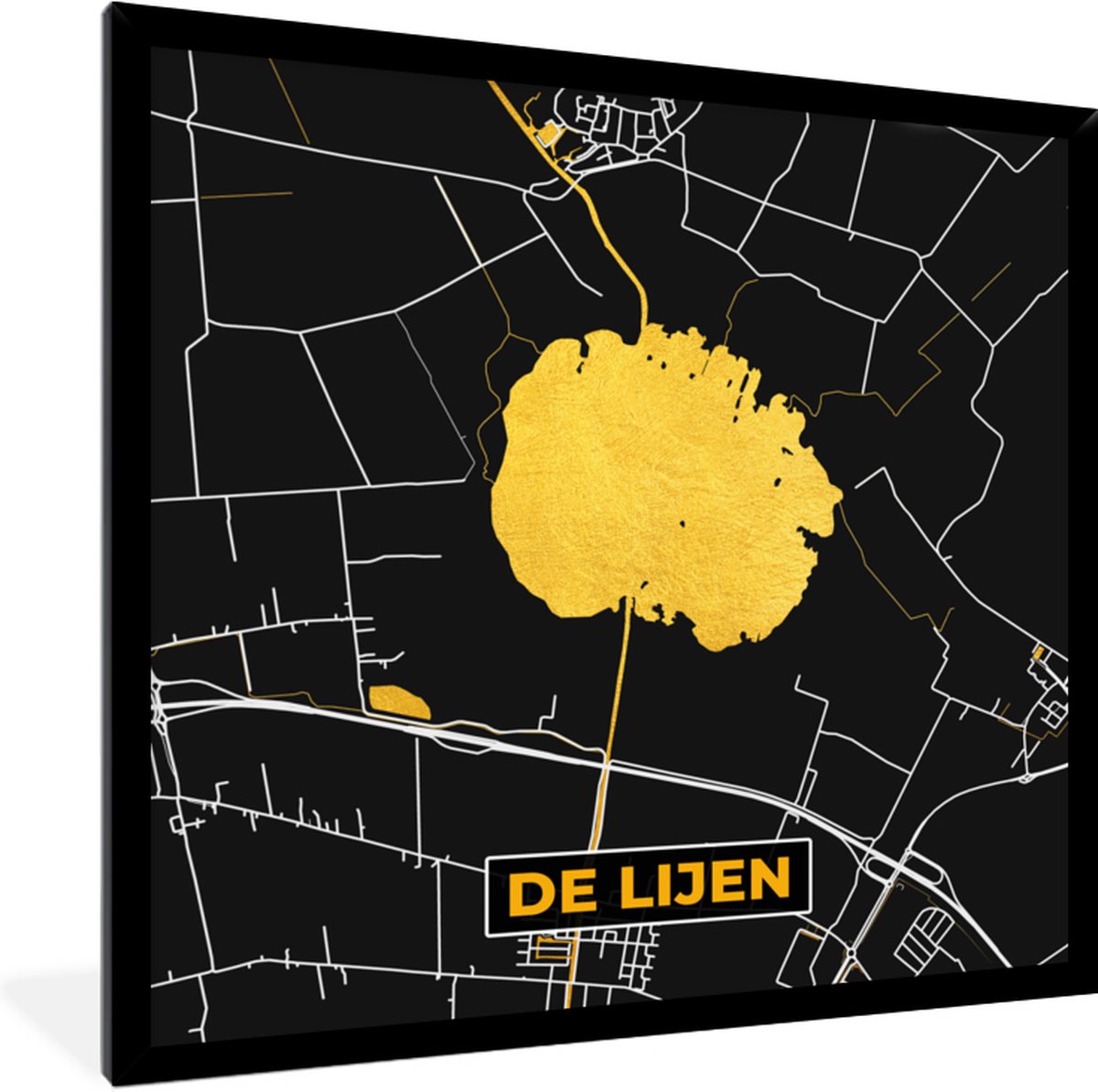 Fotolijst incl. Poster - Kaart - Plattegrond - Stadskaart - Nederland ...