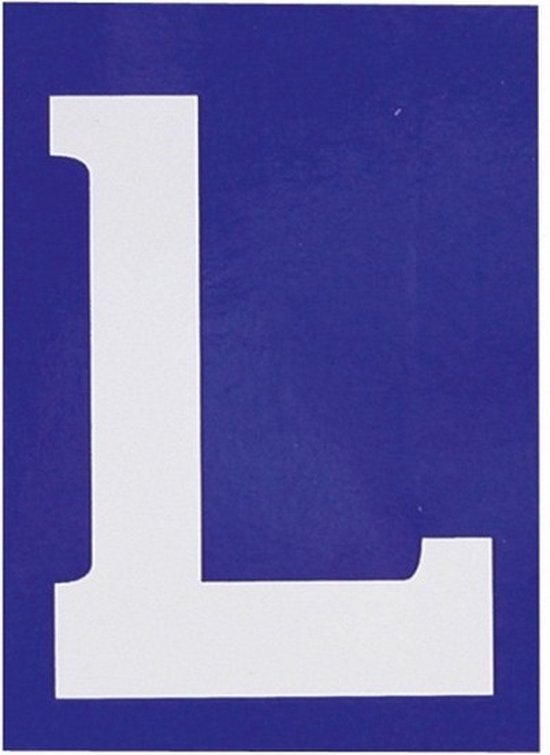 sticker L voor motorfiets 8,5 cm blauw | bol