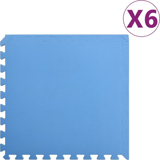 Vloermatten 6 st 2,16 ㎡ EVA-schuim blauw | bol.com