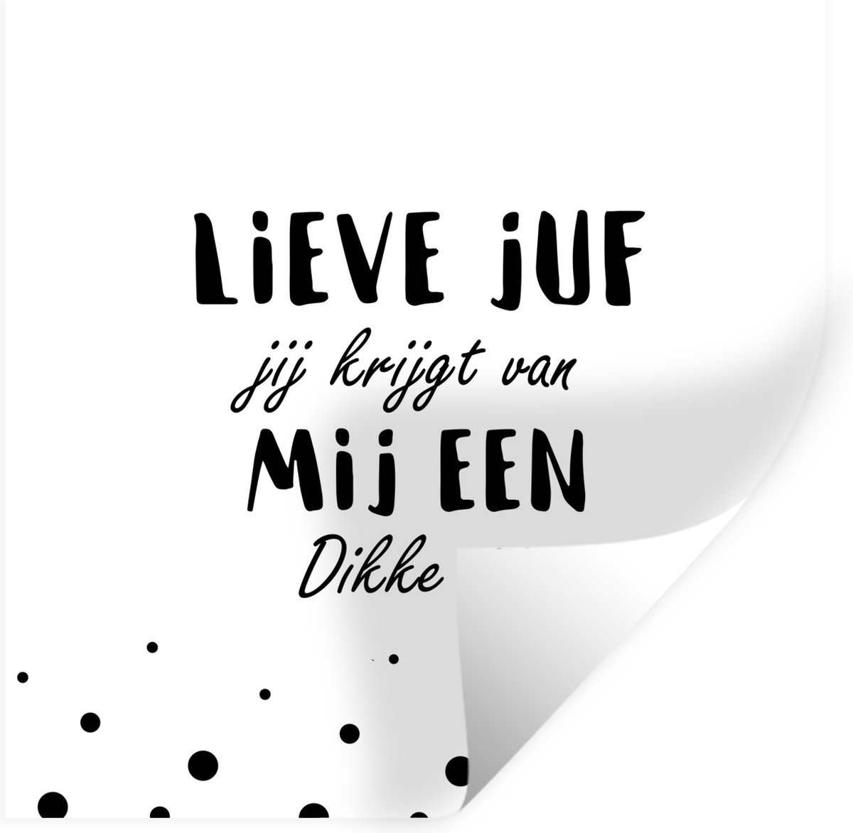 Muurstickers - Sticker Folie - Juf bedankt - Leerkracht - Quote - Wit ...