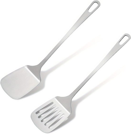 Roestvrijstalen Spatelset - Ideaal voor Vis, Eieren en Pannenkoeken ...