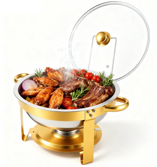 Hotpot buffet seChafing Dish Buffet Set 1 Pack 5 QT, Stainless Steel ...