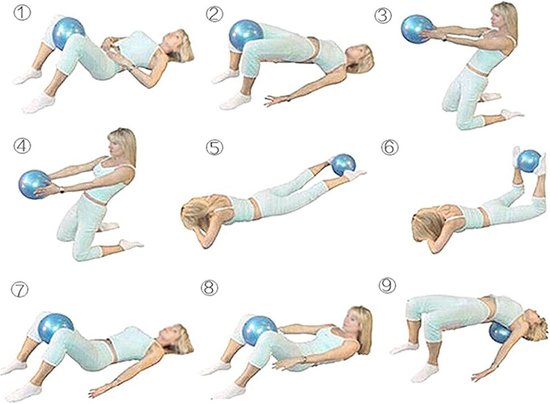 25cm Yogabal Pilates Bal voor Fitness en Kracht, Explosieveilige Roze ...