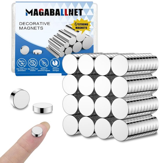 80x Sterke Neodymium Magneten Klein (10x3mm) - Zilveren Mini Ronde ...