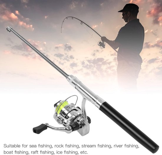 Mini Penvormige Hengel en Reel Combinatie – Draagbare en Compacte ...
