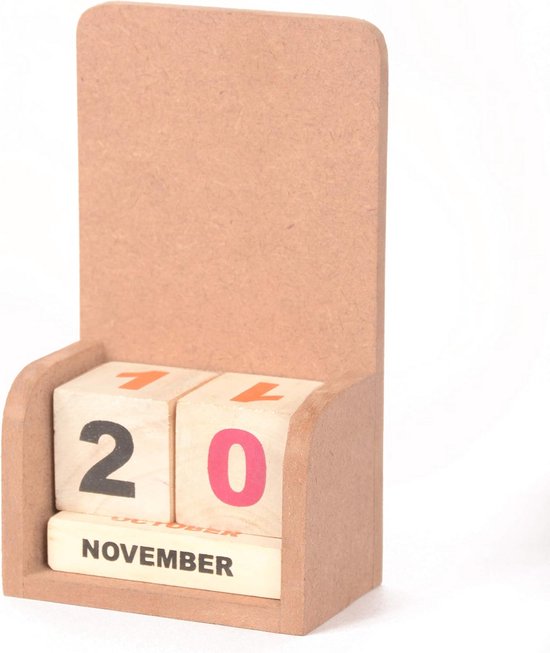 Eeuwigdurende Houten Kalender MDF Leeg - Knutselen, Schilderen ...