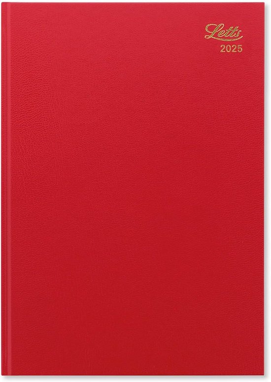 A4 Weekoverzicht Agenda 2025 Rood - Dagplanner met QR Code en App ...