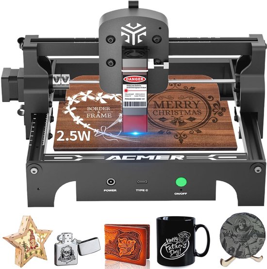 Mini Laser Graveermachine voor Hout en Metaal - Perfect voor Beginners ...