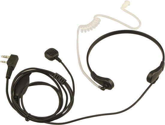 Walkie Talkie Oortje 2 Pin Throat MIC Covert Handsfree Keel Headset met ...