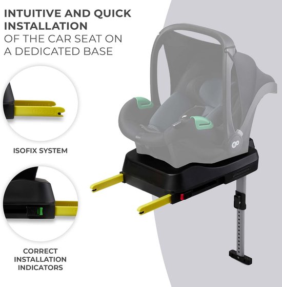 Isofix Autostoel Basis met Steunpoot voor Baby-autostoelen (40-75 cm ...