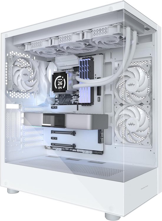 PC-behuizing ATX Mid-Tower met Dubbel Glas en 3 Niet-LED Ventilatoren | bol
