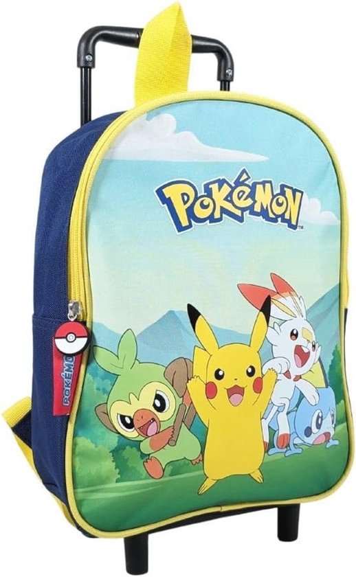 Trolley voor kinderen met Pokémon thema - Blauwe schooltas voor ...