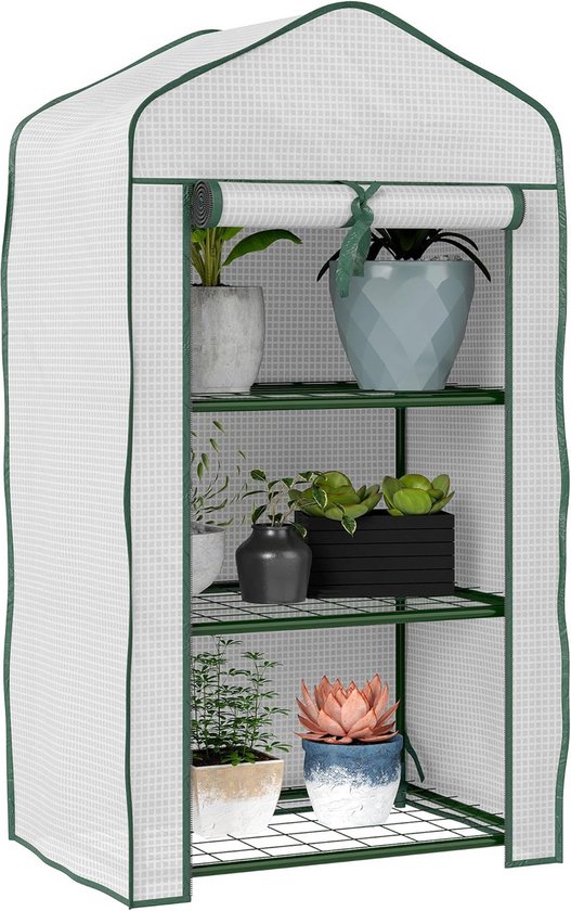 Mini Tuinkas met 3 etages voor Balkon - Compacte Broeikas voor Zaaien ...