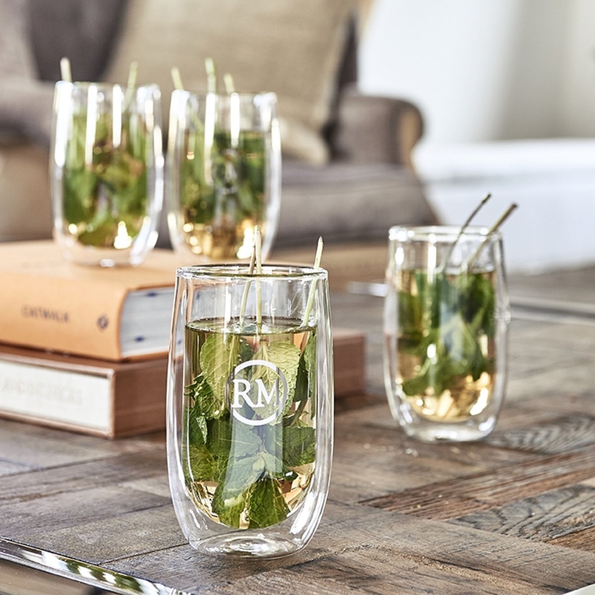 Riviera Maison Ensemble de verres à double paroi avec logo RM - RM Love ...