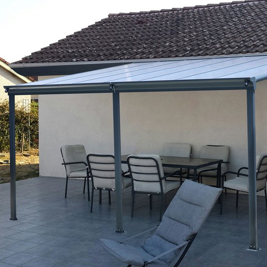 Rockford terrasoverkapping 4.3x3 m - Overkapping tuin met opaal ...