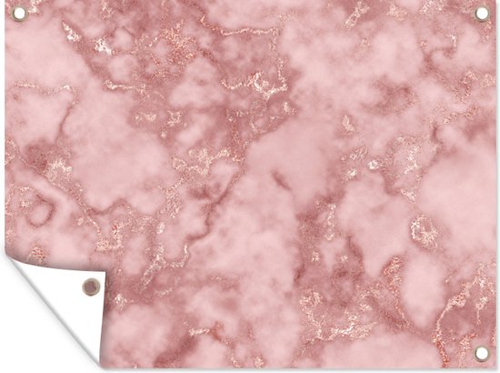 Tuin decoratie Rose gold - Glitter - Marmer - Agaat - 40x30 cm ...