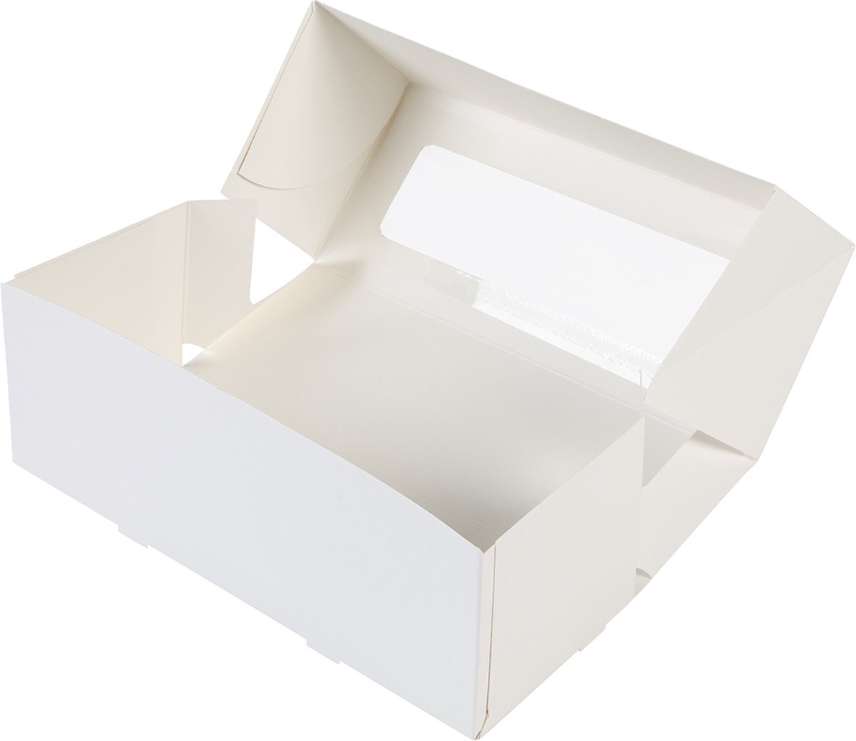Taartdoos met venster 26x12x7cm. Wit 3st | bol.com