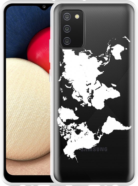 Samsung Galaxy A02s Hoesje World Map - Designed by Cazy | bol.com