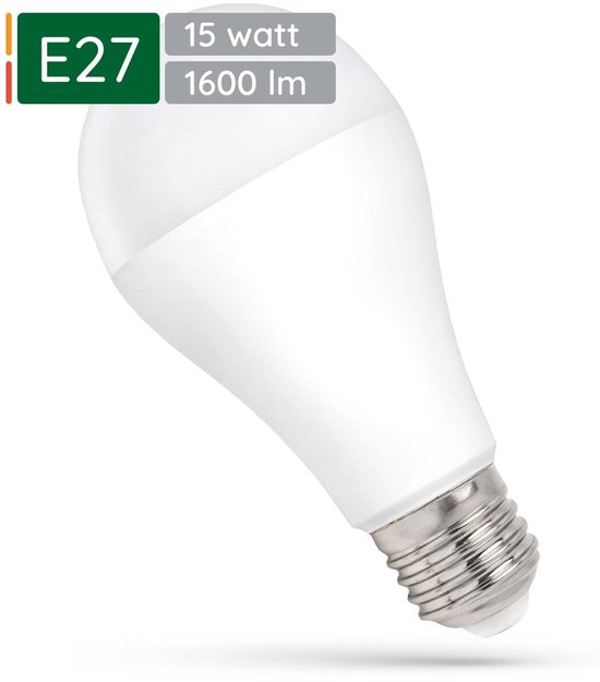 Spectrum LED Lamp E27 15W - 230V - 1600 Lumen - 6000K Koud wit - Helder ...
