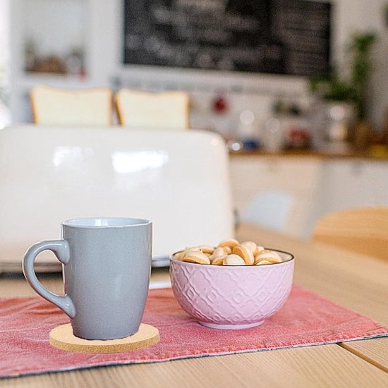 20 stuks ronde geperste natuurlijke eikenschors pellets onderzetters | bol