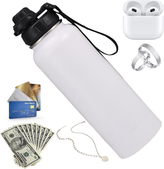 Stash Container for Small Valuables - 730ml Stainless Steel Water ...