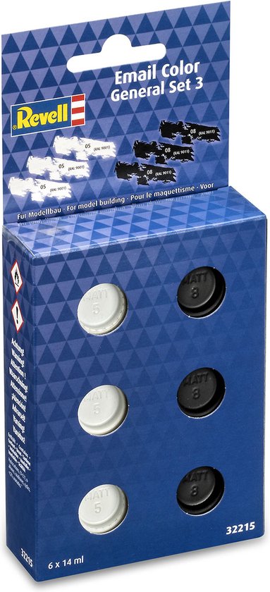Revell 32215 Paint Colors Basic Set - Mat - 6x14ml - Set de Peinture ...