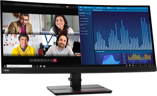 Lenovo ThinkVision P34W-20 Curved - 34 Inch WQHD 3440x1440 - USB-C Dock ...