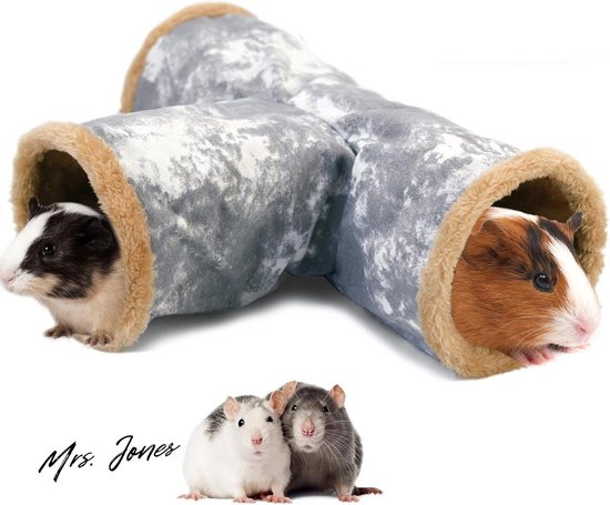 Mrs. Jones LeerKing Konijn Fleece Tunnel - Cavia Speeltunnel ...