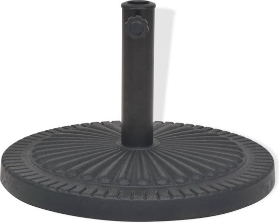 vidaXL Parasolvoet rond 29 kg zwart Parsolvoet - Parasolstandaard ...