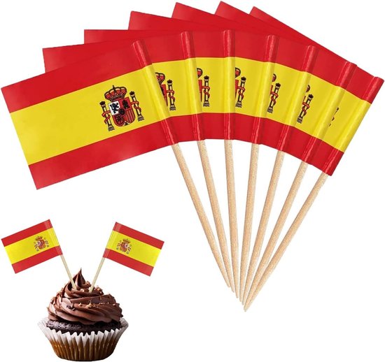 100 stuks Tandenstokervlaggen Wereldvlaggen 2024 - Europese Vlaggen ...