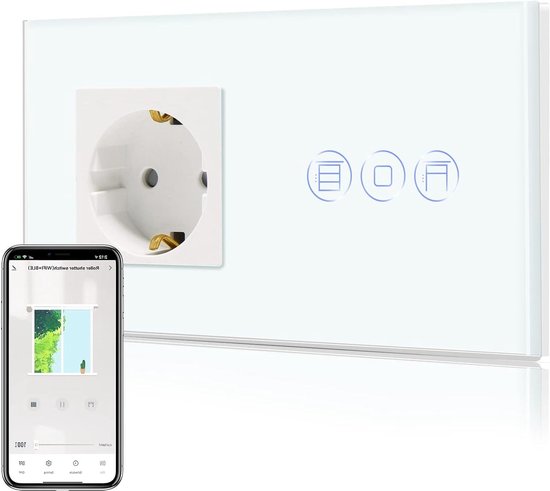 Slimme Rolluikschakelaar WitWiFi Touch Wandschakelaar - Alexa en Google ...