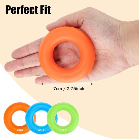 3-pack Ring Handle Trainers - Silicone Forearm Finger Wrist Trainer for ...