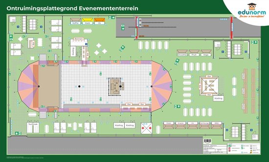 Ontruimingsplattegrond Evenemententerrein zonder pictogrammen - Norm ...