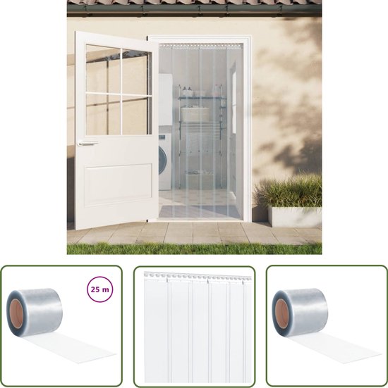 Transparant PVC Strokengordijn 2x200mm - 25m Rol Strokengordijn - Pvc ...