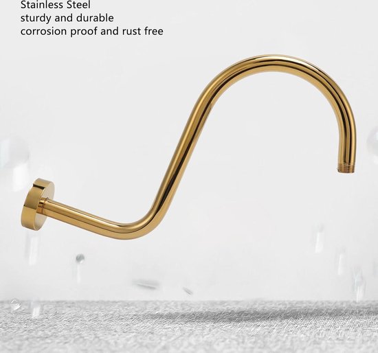 S-vormige roestvrijstalen douchearmverlenging - ganzenhals ...