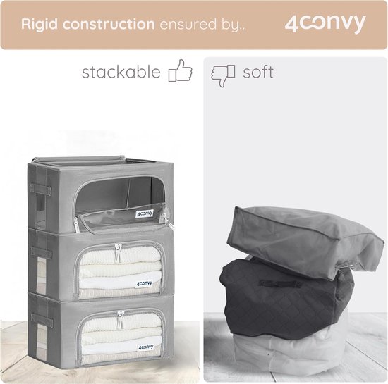 Starre opvouwbare kledingopbergbox - opbergtas voor dekbedden & kleding ...