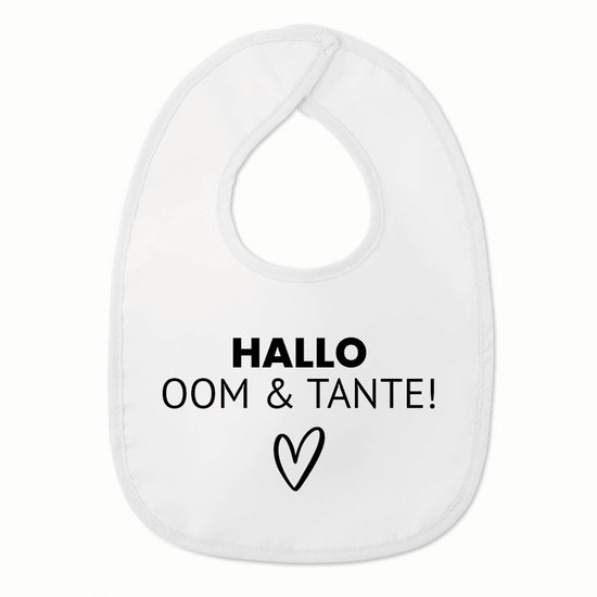 Slabbetje met tekst - Hallo Oom & Tante - Zwangerschapsaankondiging ...