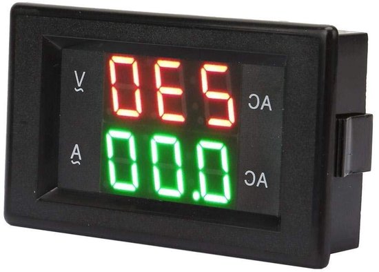 Hoge Precisie Dual AC Ampere Voltage Meter met LED-display | bol
