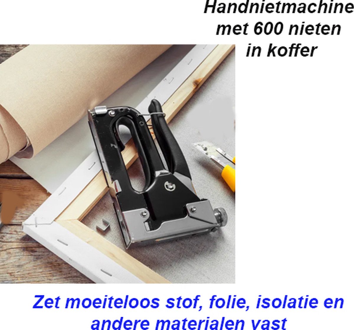 Handnietmachine met 600 nieten in koffer | bol.com