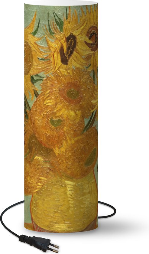 Lampe - Veilleuse - Lampe de table chambre - Tournesols - Peinture de ...