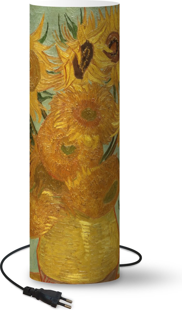 Lampe - Veilleuse - Lampe de table chambre - Tournesols - Peinture de ...