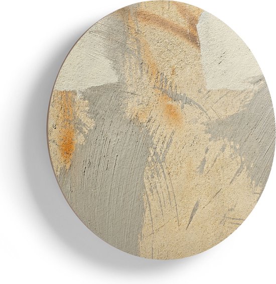 Artaza Cercle Mural en Bois - Art Abstrait d'un Mur de Ciment - Ø 60 cm ...