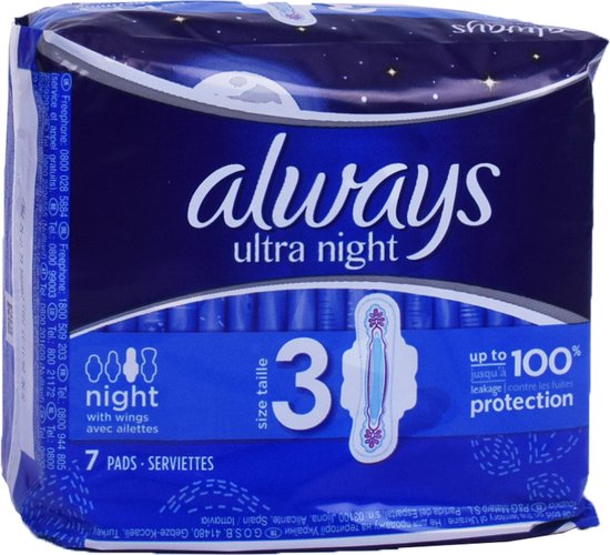 Always Ultra Night Maandverband - 7 Stuks | bol